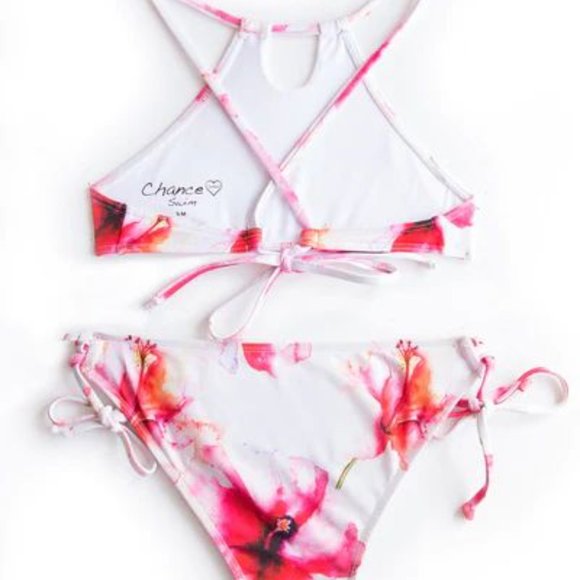 Chance Loves | Swim | Costa Flora Pink Floral Girls Bikini Swim Set ...